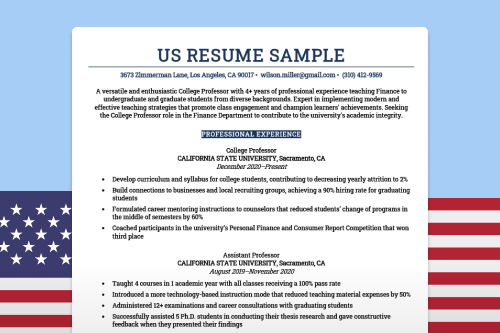 Cara menulis resume Amerika [Format & Free Sample] - Contoh Surat